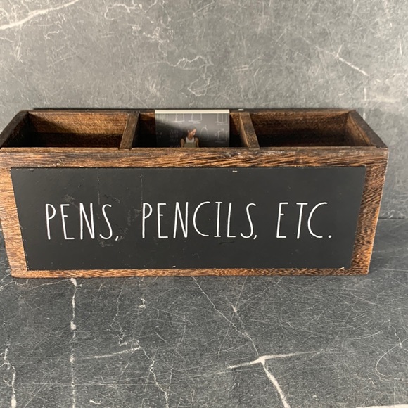 Rae Dunn | Office | Nwt Rae Dunn Pencil Holder With 3 Compartments Pens ...